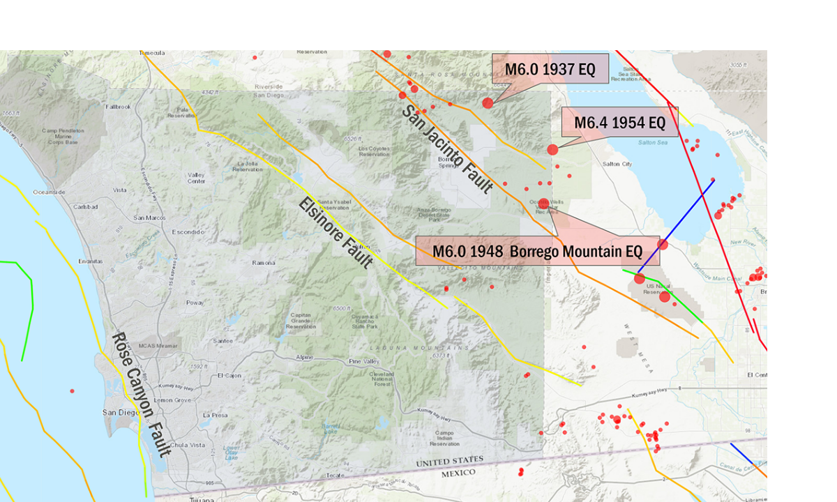San Diego Earthquake Faults